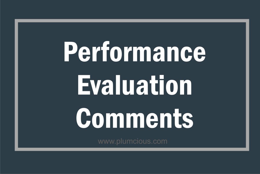 100 Supervisor Comments And Recommendations For Improvement On ...